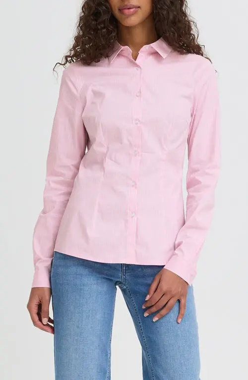 ICHI Ihdima Stripe Button-up Shirt
