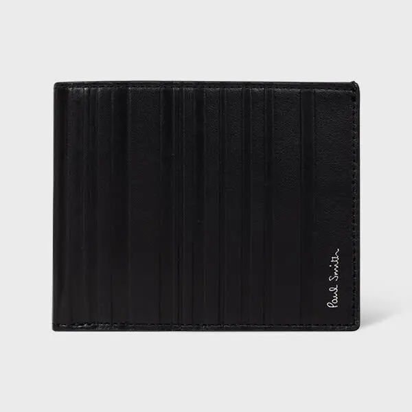 Paul Smith Shadow Stripe' Billfold Wallet - Black