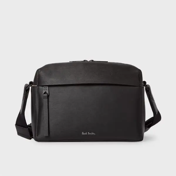 Paul Smith Embossed Leather Camera Bag - Black