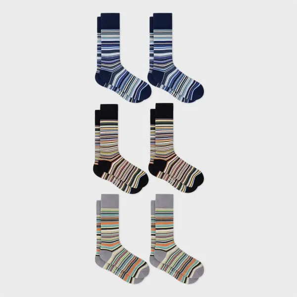 Paul Smith Signature Stripe Socks Six-pack - Multicolour