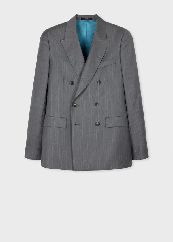 Paul Smith Tailored-fit Pinstripe Wool Double Breasted Blazer