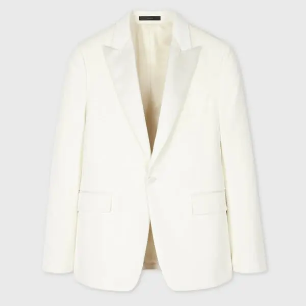 Paul Smith The Soho Tailored-fit Velvet Evening Blazer - White