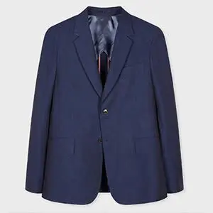 Paul Smith Indigo Linen-cotton Buggy-lined Blazer