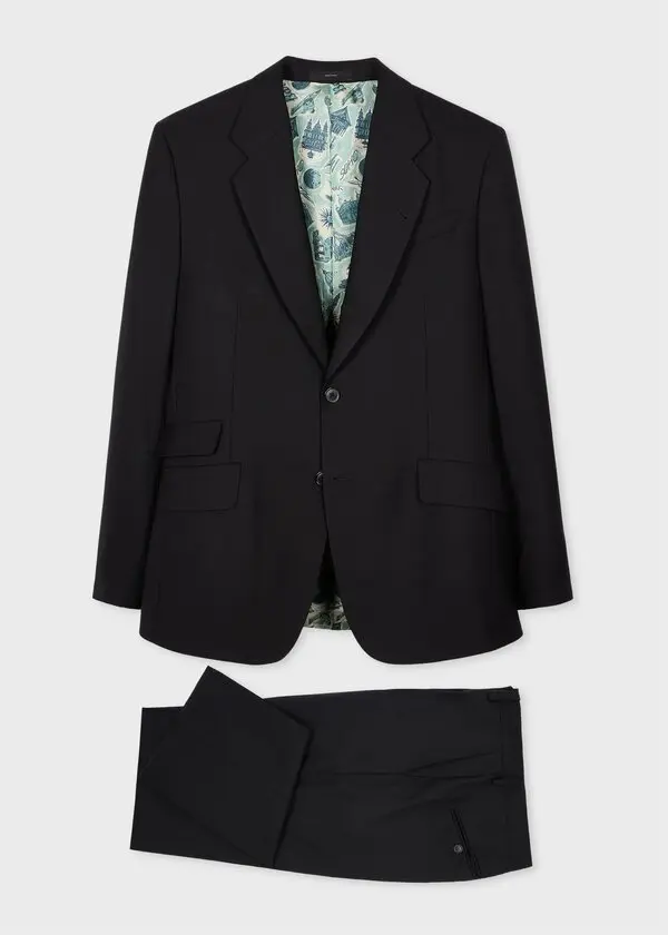 Paul Smith Fresco Wool Suit - Black