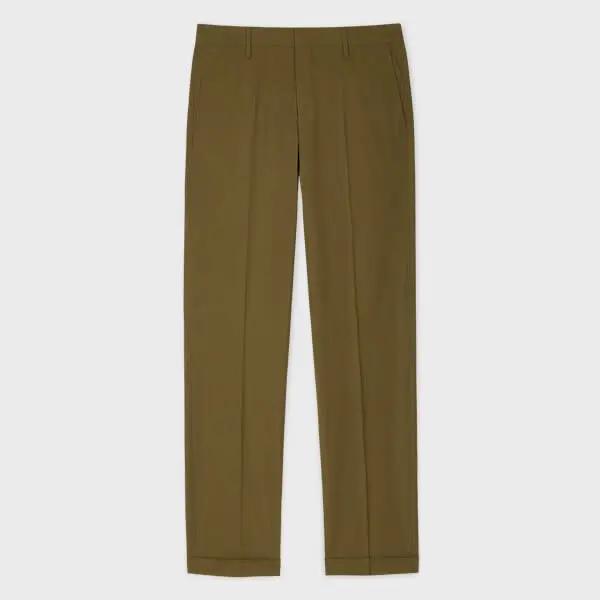 Paul Smith Slim-fit Khaki Poplin Chinos - Green