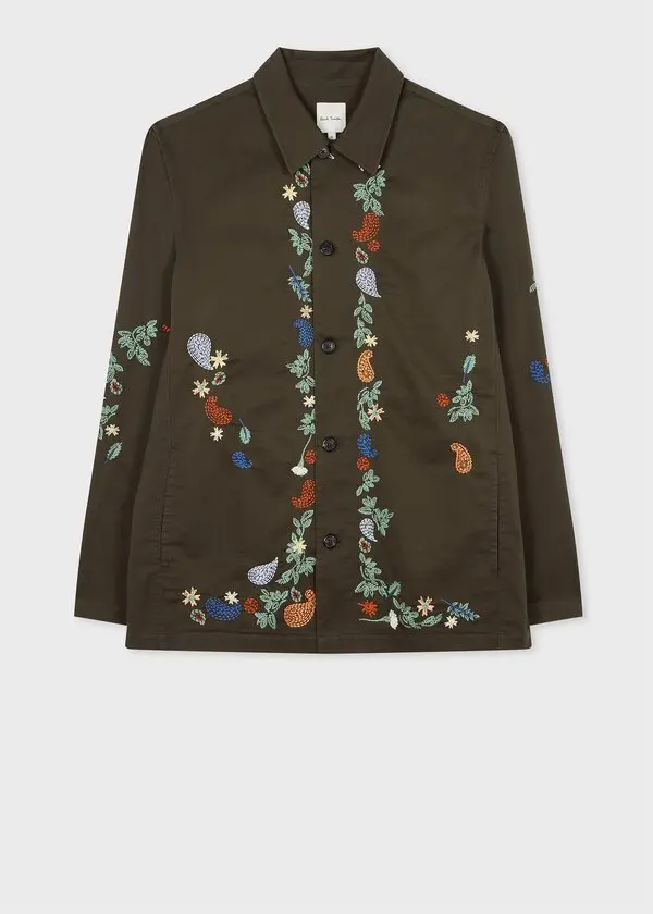 Paul Smith Dark Embroidered Paisley Overshirt
