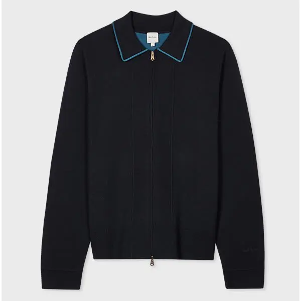Paul Smith Merino Wool-blend Zip Cardigan