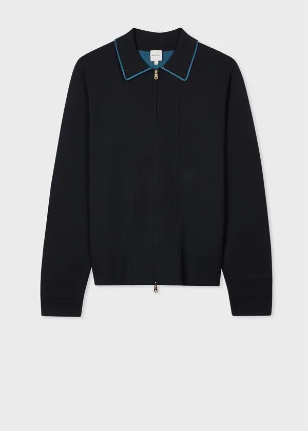Paul Smith Merino Wool-blend Zip Cardigan