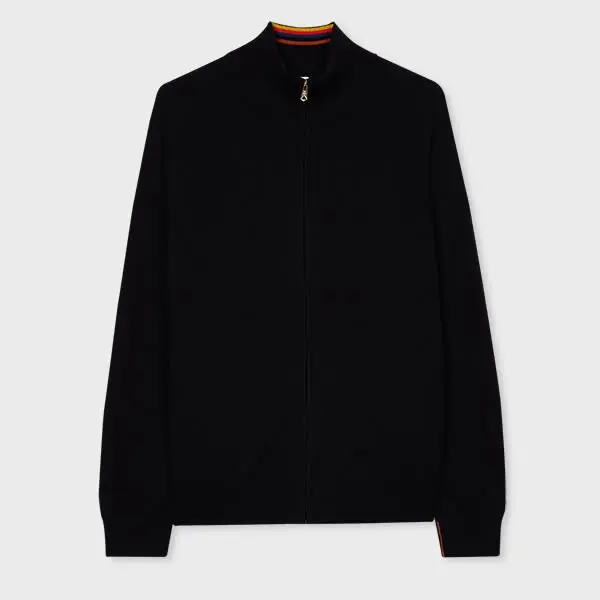 Paul Smith Cashmere Full-zip Cardigan - Black