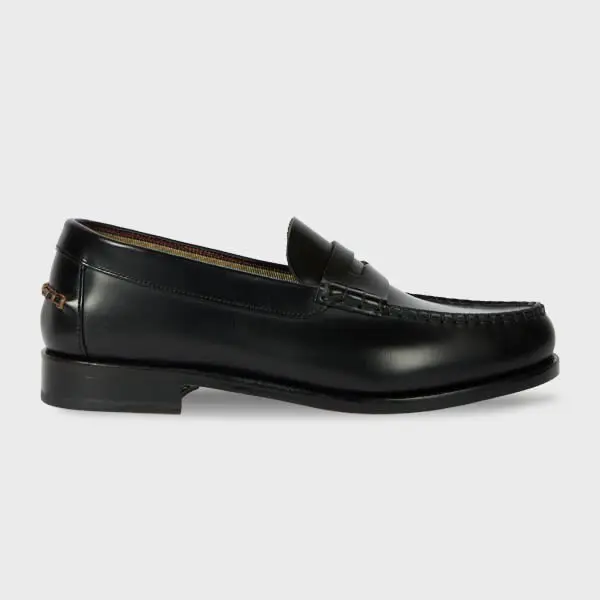 Paul Smith Tonal Leather 'lido' Loafers - Black