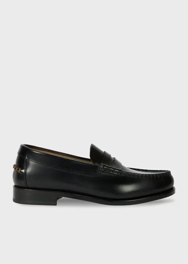 Paul Smith Tonal Leather 'lido' Loafers - Black