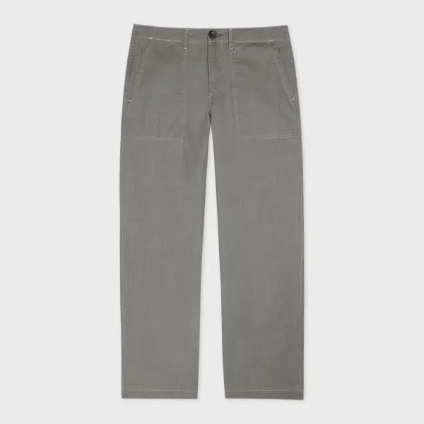 Paul Smith Coated Slub-cotton Trousers