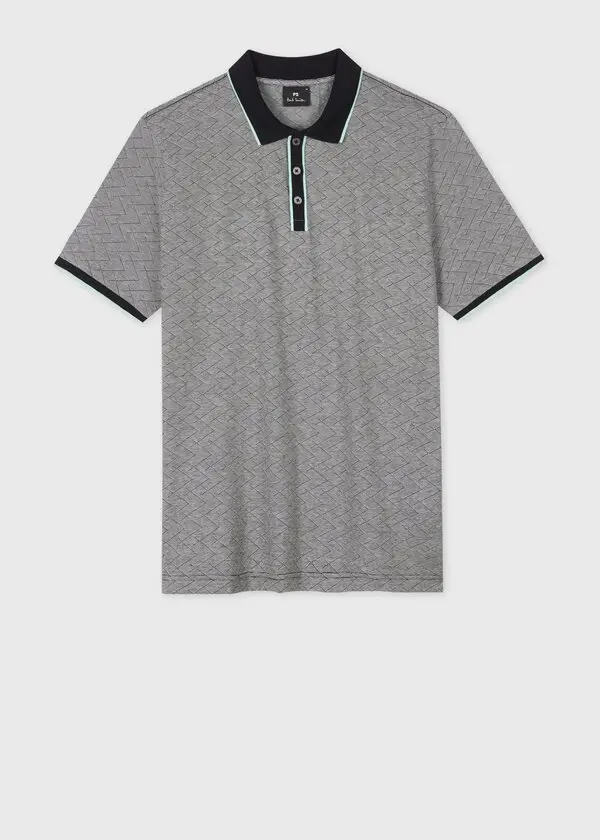 Paul Smith Grey Contrast-collar Polo Shirt