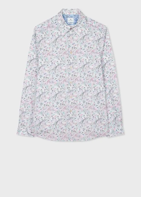 Paul Smith Chicory' Print Tailored-fit Shirt