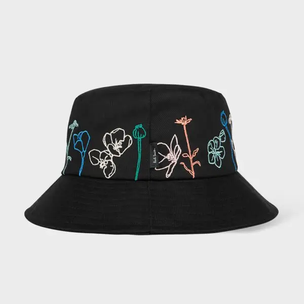 Paul Smith Bucket Hat With Embroidery - Black