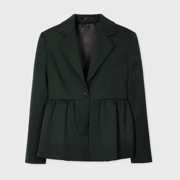 Paul Smith Wool Gabardine Peplum Jacket