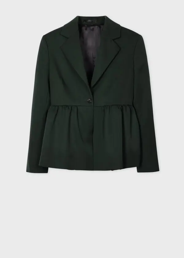 Paul Smith Wool Gabardine Peplum Jacket