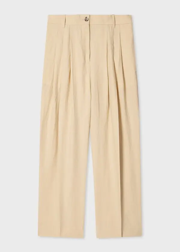 Paul Smith Pleated Linen Trousers