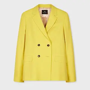 Paul Smith Citrine Wool Double-breasted Blazer - Green