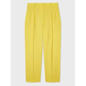 Paul Smith Citrine Wool Hopsack Pleated Trousers