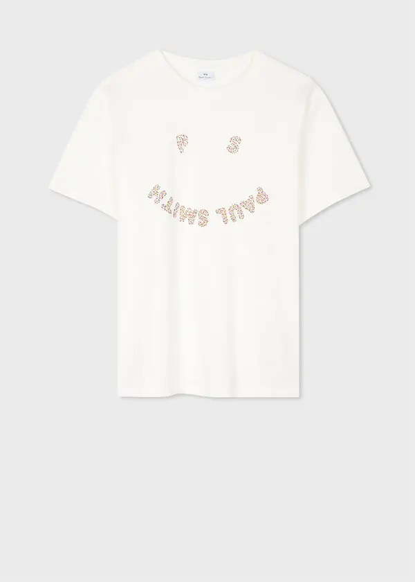 Paul Smith Ecru 'happy' Dot T-shirt