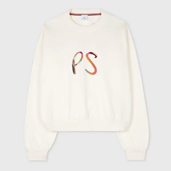 Paul Smith Ecru 'swirl' Logo Sweatshirt - White