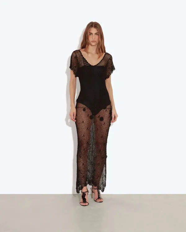 RAT & BOA Flores Crochet Dress - White