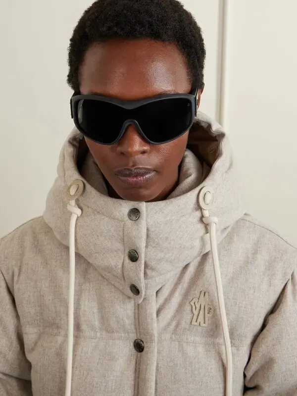 Moncler Thyra Oval-frame Ski Sunglasses