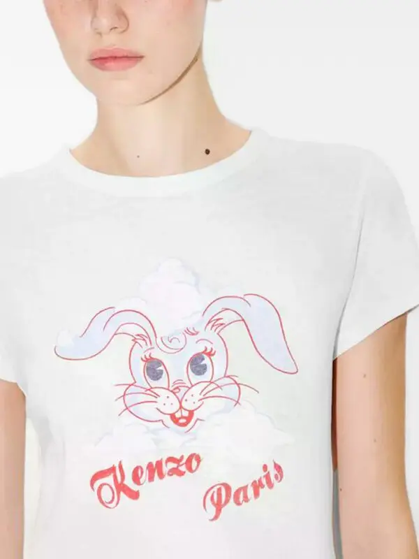 Kenzo Bunny-print T-shirt - White