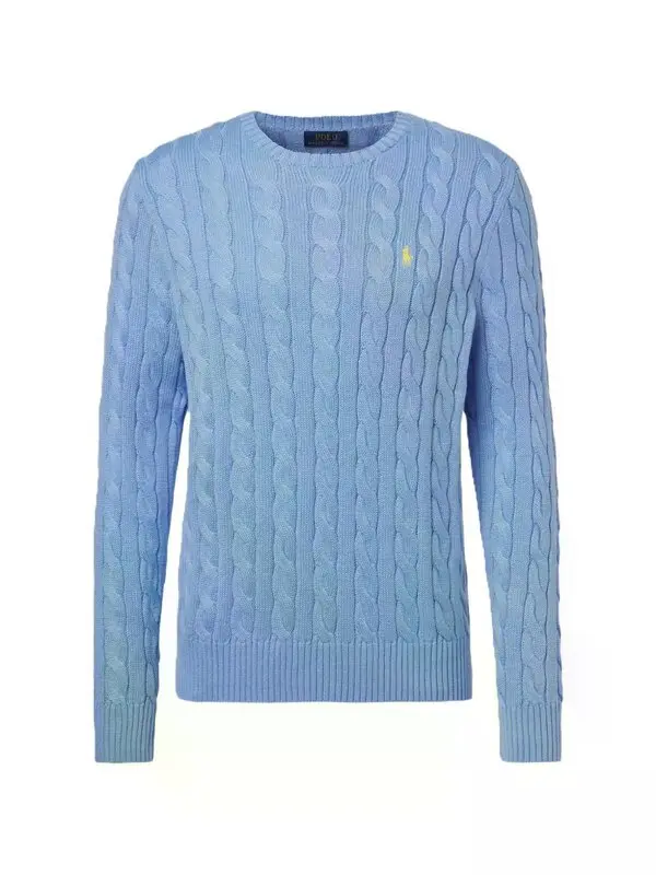 Polo Ralph Lauren Cable-knit Crew Neck Sweater - Blue