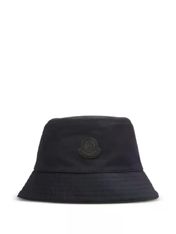 Moncler Logo-patch Bucket Hat - Blue