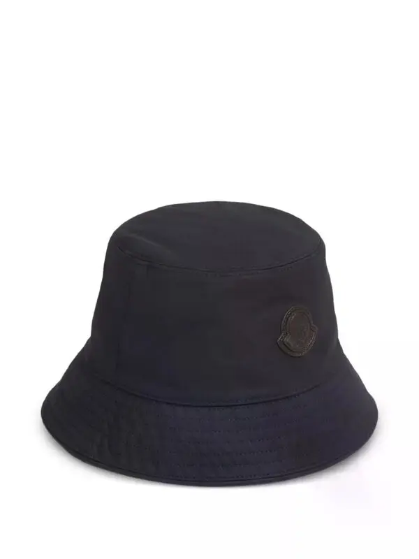 Moncler Logo-patch Bucket Hat - Blue