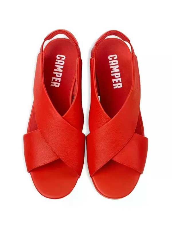 Camper Balloon Criss-cross Flat Sandals - Red