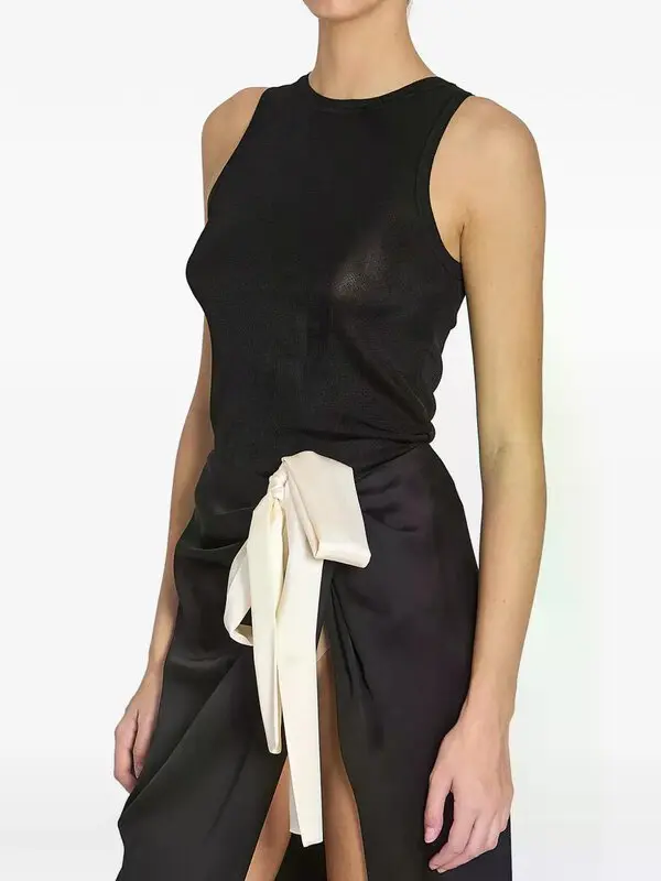 Saint Laurent Ribbed Crew-neck Tank Top
