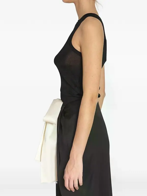 Saint Laurent Ribbed Crew-neck Tank Top