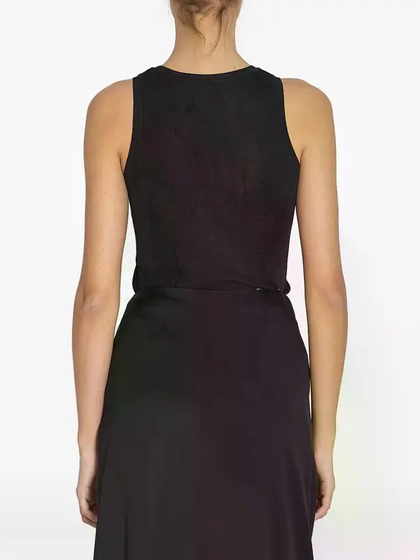 Saint Laurent Ribbed Crew-neck Tank Top