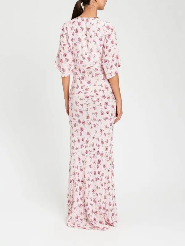 TWINSET Floral Print Maxi Dress - Pink