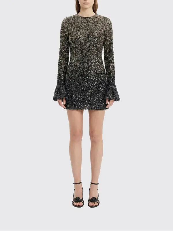 ROTATE BY BIRGER CHRISTENSEN Sequin Embellished Mini Dress - Black