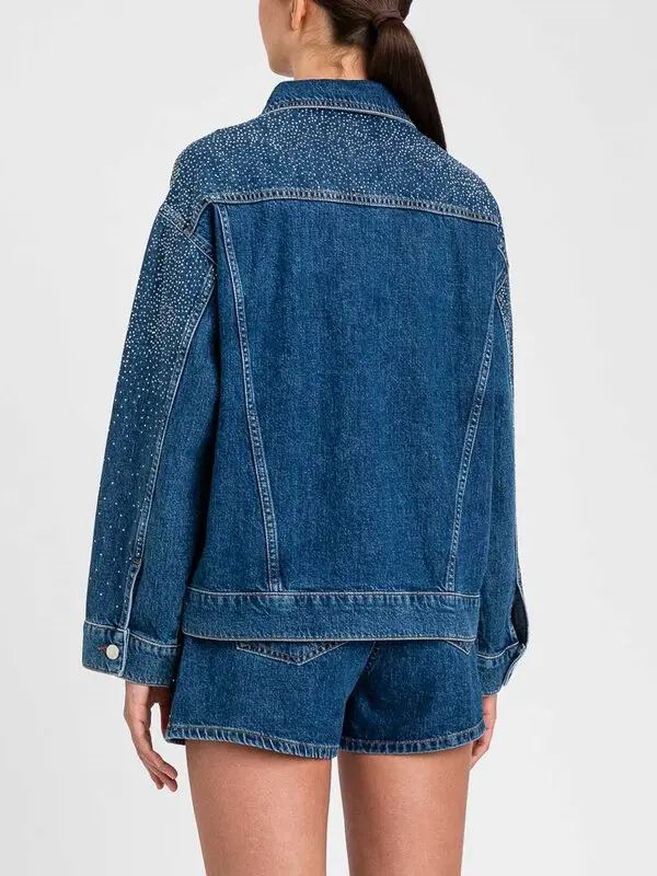 TWINSET Embellished Crystal Jacket - Denim