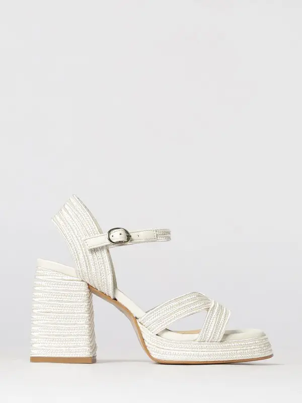 CastaÑer Heeled Sandal - White