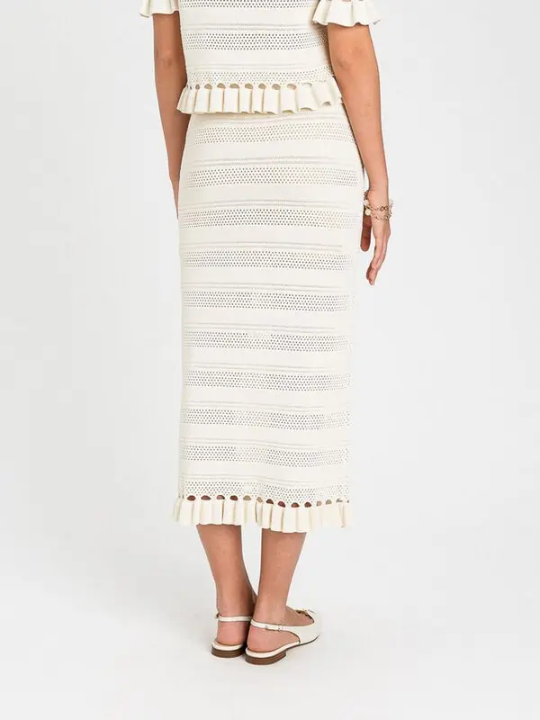 TWINSET Knit Pencil Skirt - White