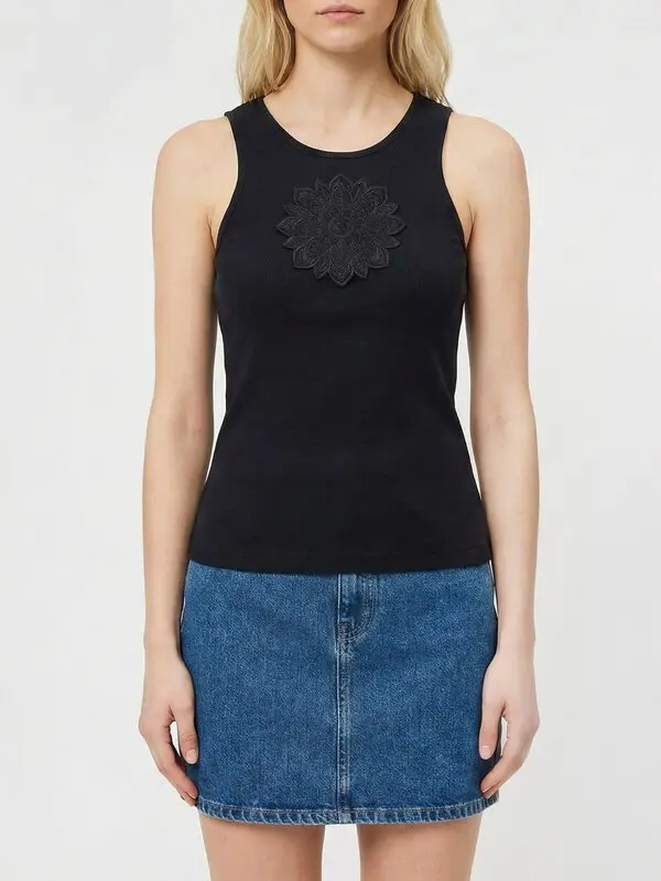 TWINSET Appliqué Tank Top - Black