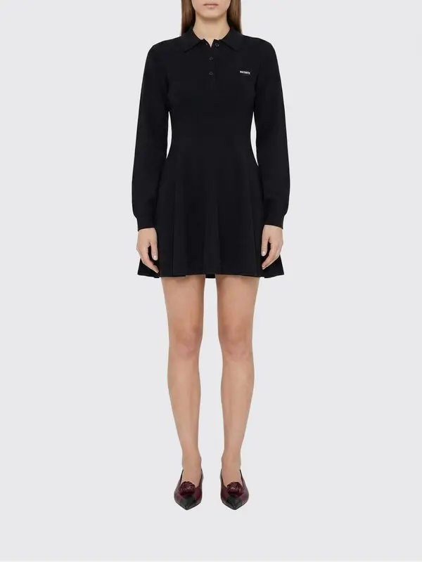 ROTATE BY BIRGER CHRISTENSEN Long Sleeve Collared Knit Dress - Black
