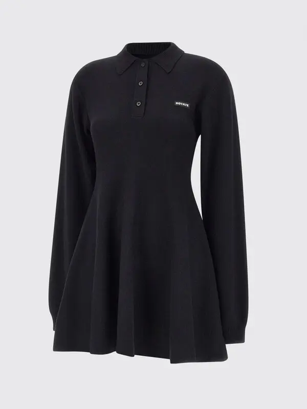 ROTATE BY BIRGER CHRISTENSEN Long Sleeve Collared Knit Dress
