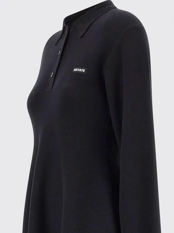 ROTATE BY BIRGER CHRISTENSEN Long Sleeve Collared Knit Dress