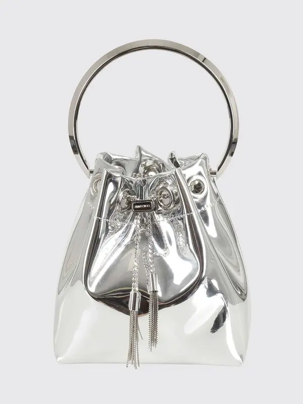 JIMMY CHOO Bon Bon Laminated Leather Bag - Silver