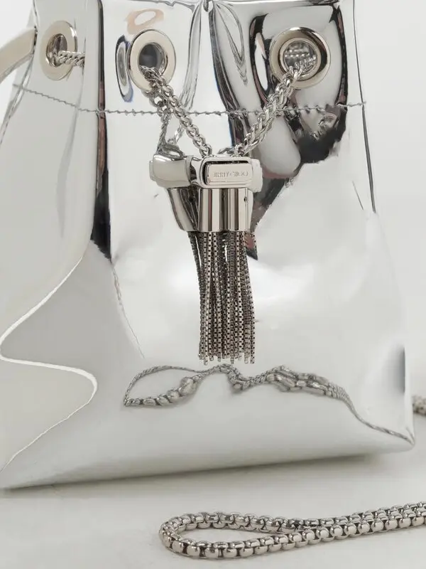 JIMMY CHOO Bon Bon Mini Bucket Bag - Silver