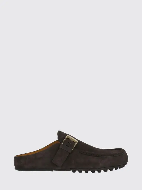 TOD'S Buckled Suede Mules - Beige