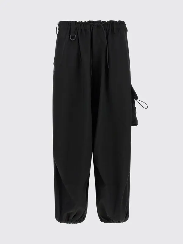 Y3 Wide-leg Technical Fabric Cargo Trousers With Drawstring