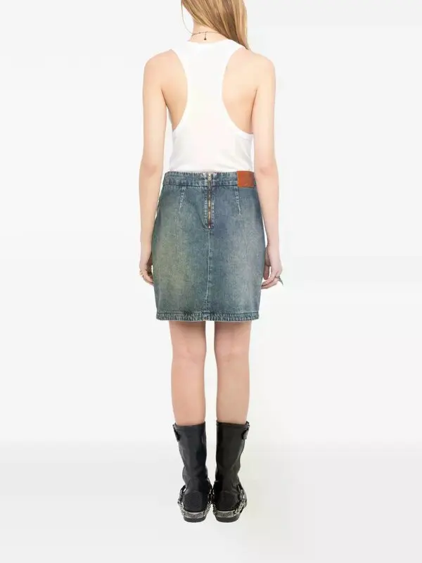Zadig&Voltaire Denim Wrap Mini Skirt